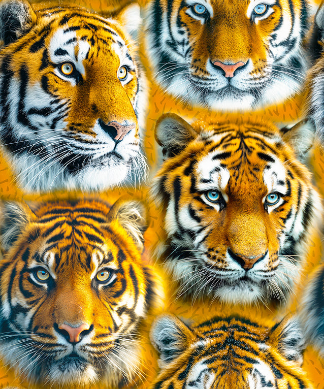 MASCOT MADNESS TIGERS - 6 inch head -100% Cotton- 10558-TIGERS
