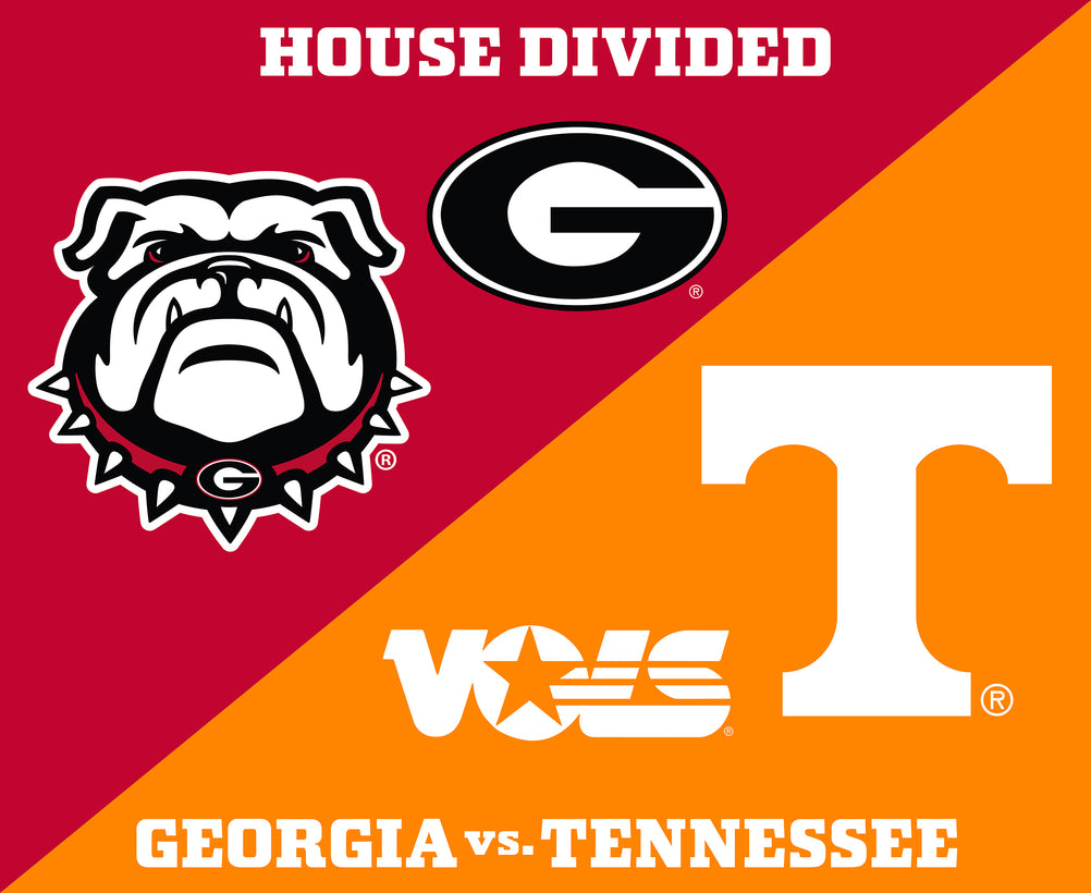 GEORGIA - TENNESSEE HOUSE DIVIDED PANEL-36"X 43"-100% Cotton- 1396GA-T