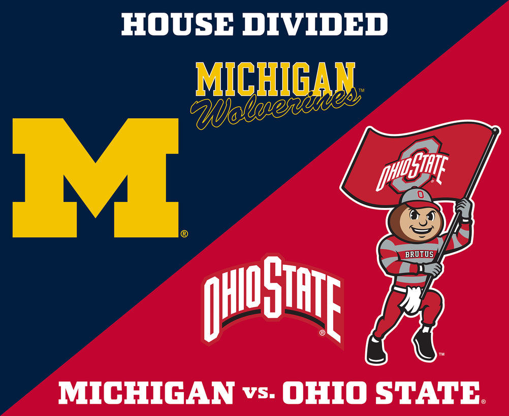 MICHIGAN - OHIO STATE HOUSE DIVIDED PANEL-36"X 43"-100% Cotton - 1396M