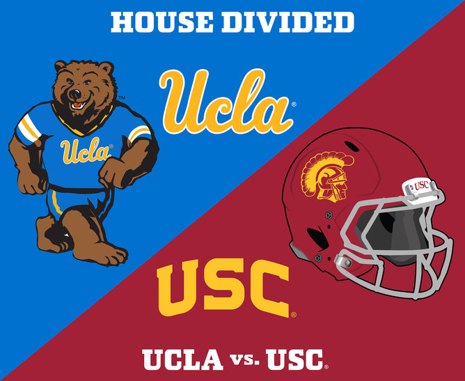 UCLA - UNIVERSITY OF SOUTHERN CALIFORNIA HOUSE DIVIDED PANEL-36"X 43"-