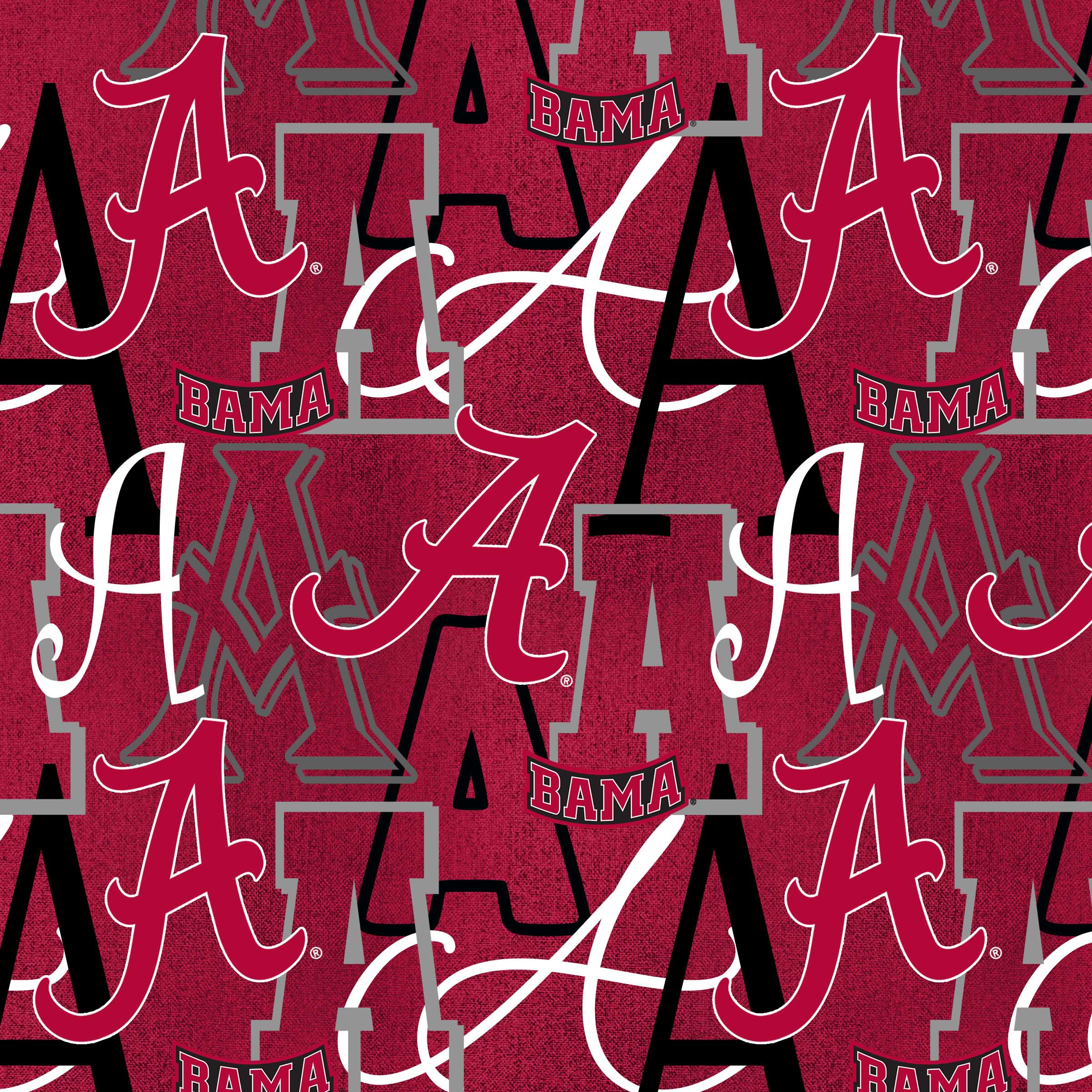 UNIVERSITY OF ALABAMA-Letters-100% Cotton-AL1372