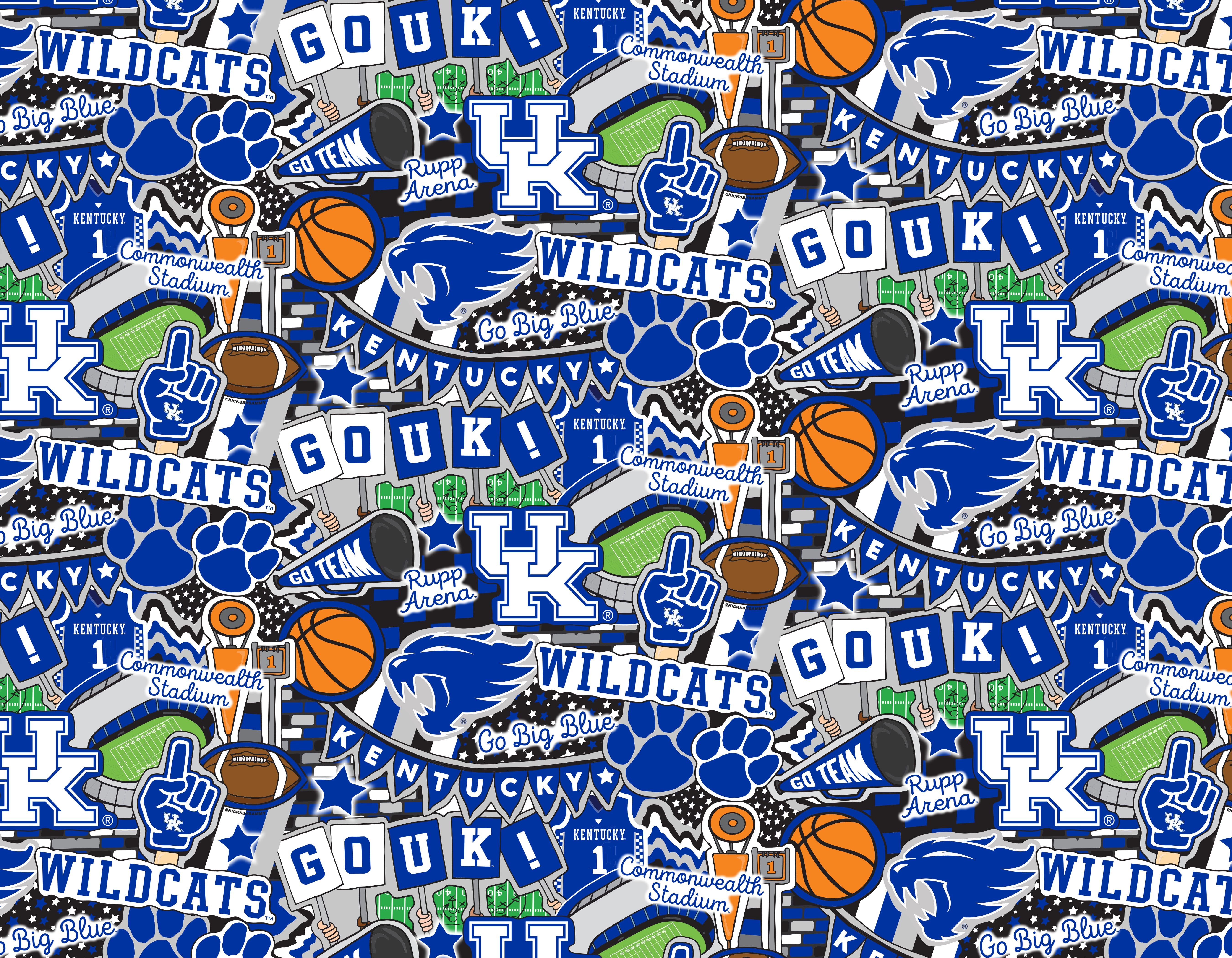 UNIVERSITY OF KENTUCKY-Doodle Designed by Sammy-100% Cotton - KY2001