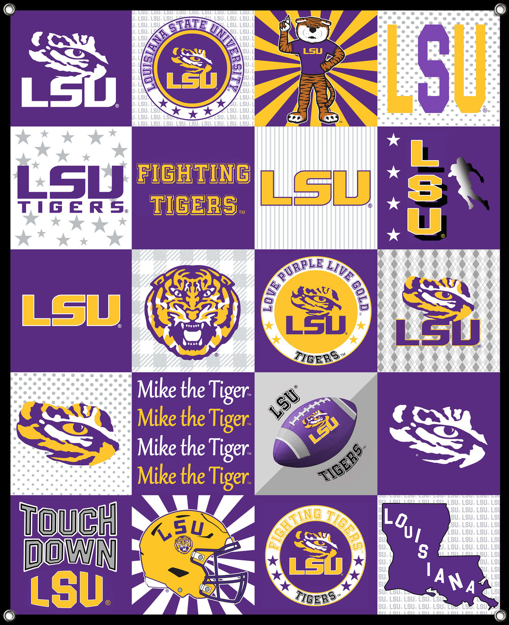 LOUISIANA STATE UNIVERSITY T-SHIRT SPIRIT BANNER-58" X 47"-LSU5003
